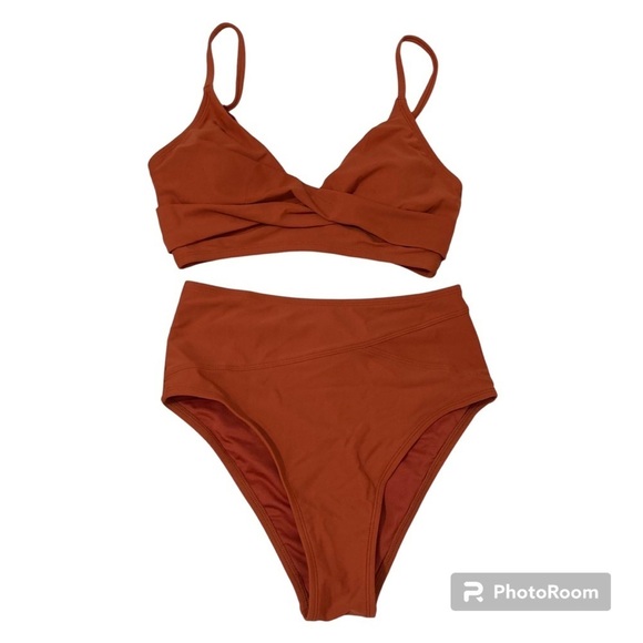 Cupshe | Swim | Cupshe Bikini Womens Xs Rust Burnt Orange Bathing Suit ...